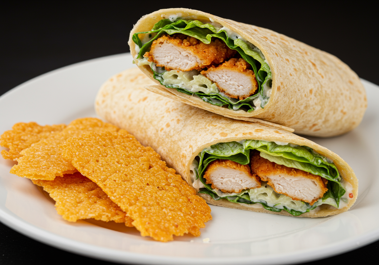 Chicken Caesar Wraps with Parmesan Crisps (Canadian) - My Grocery Hero